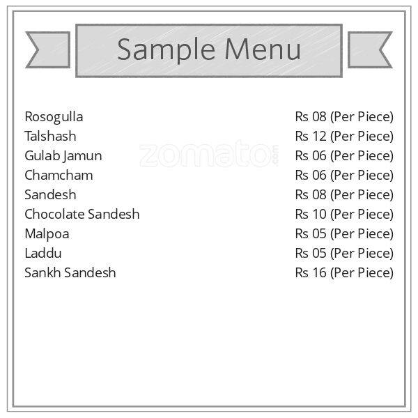 Ghosh Sweets Menu, Menu for Ghosh Sweets, Kestopur, Kolkata - Zomato
